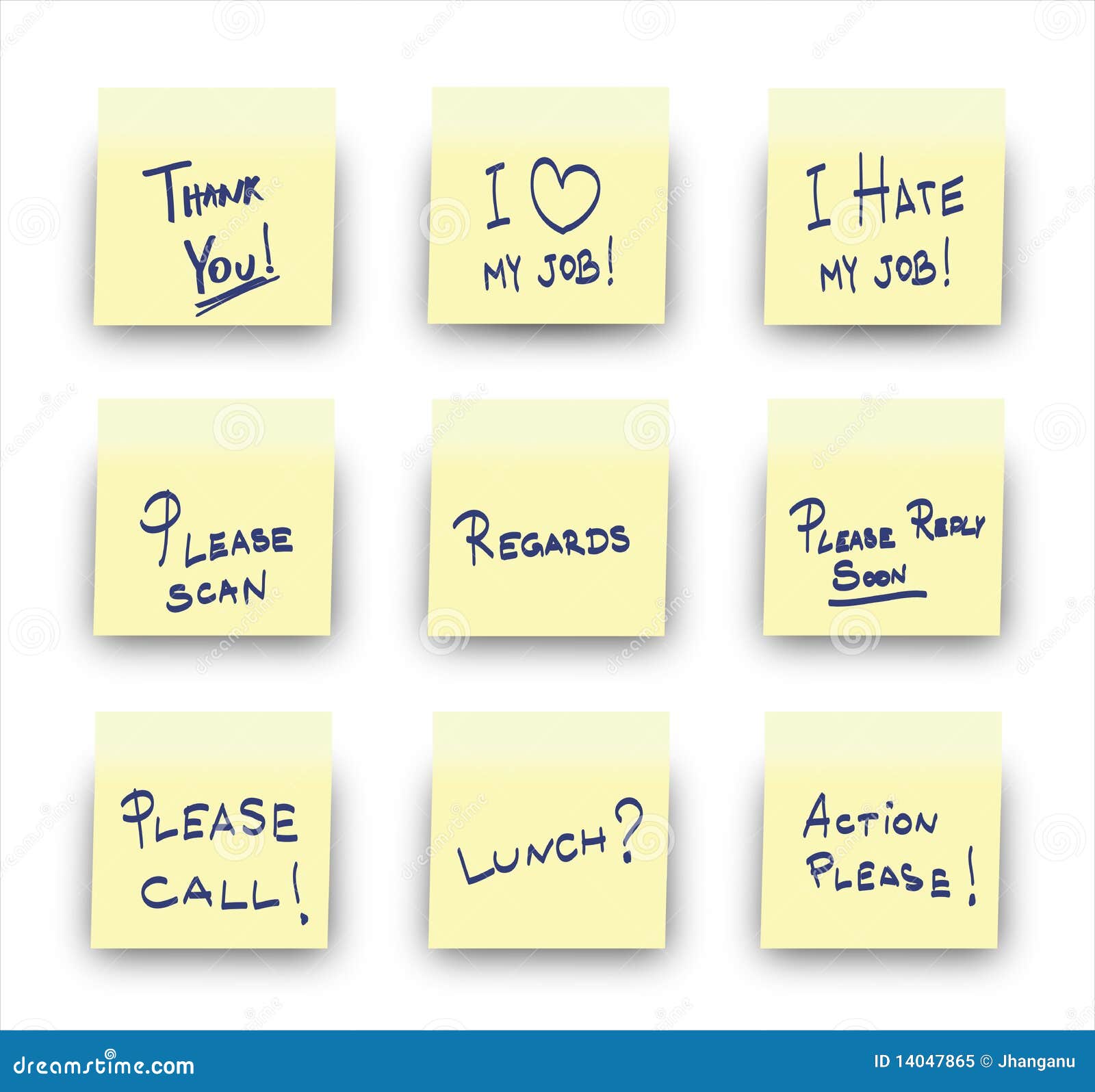 Messages De Bureau De Post-it Illustration de Vecteur - Illustration du ...