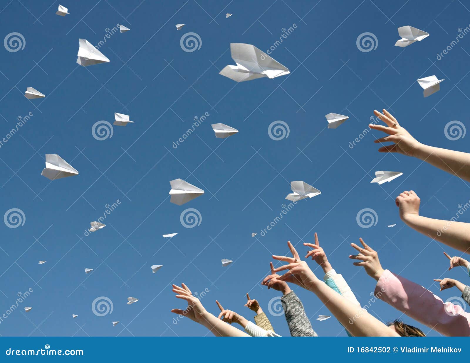 Messages Fly On Paper Airplanes Stock Photography - Image: 16842502