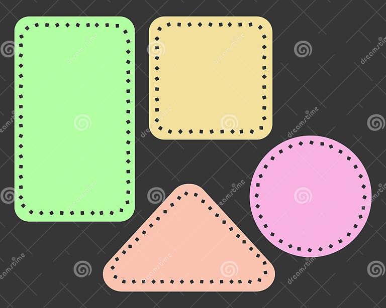 Messages Frames Set. Decorative Doodle Line, Isolated Borders ...