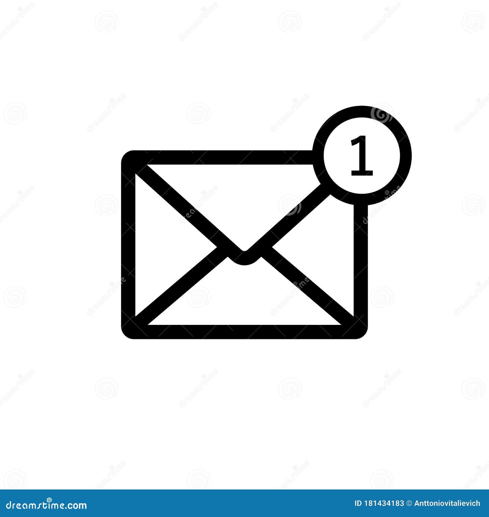 Messages Icon - New Incoming Message Stock Vector - Illustration of ...