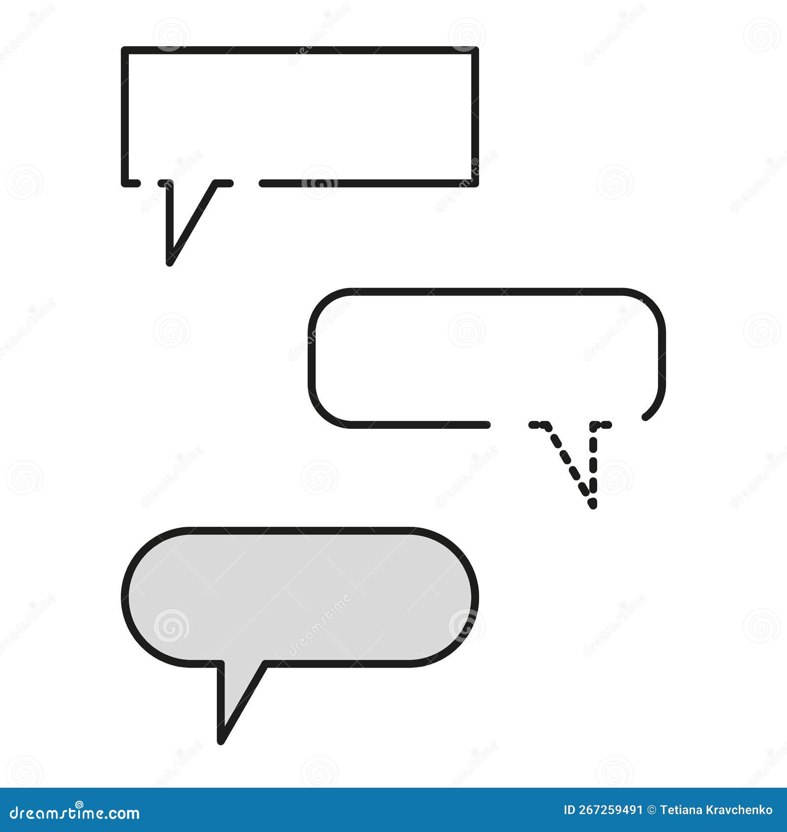 Messages Icons Frames. Chat Message Icon. Dialog Frame. Vector Illustration Stock Illustration ...