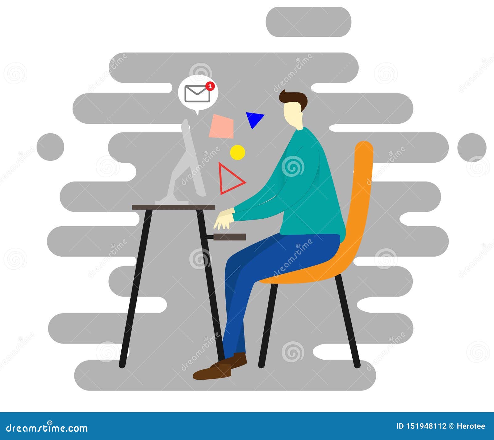 Envelope Box Input Infographic Cartoon Vector | CartoonDealer.com #84705661