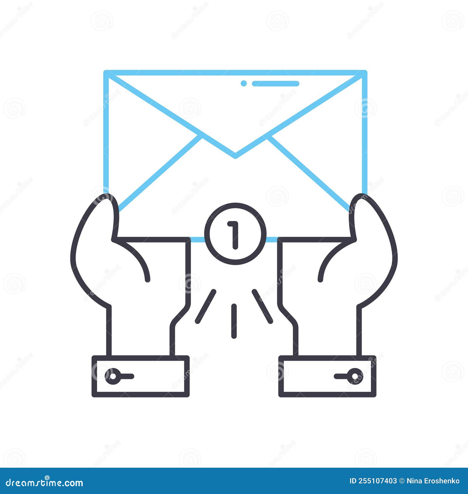 Messages Line Icon, Outline Symbol, Vector Illustration, Concept Sign ...
