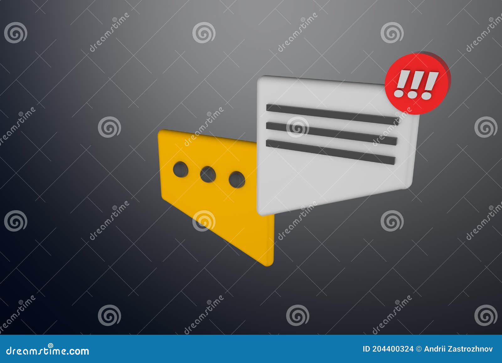 Messages and Notifications, Chat Bot. Online Dialogue, Social Media ...