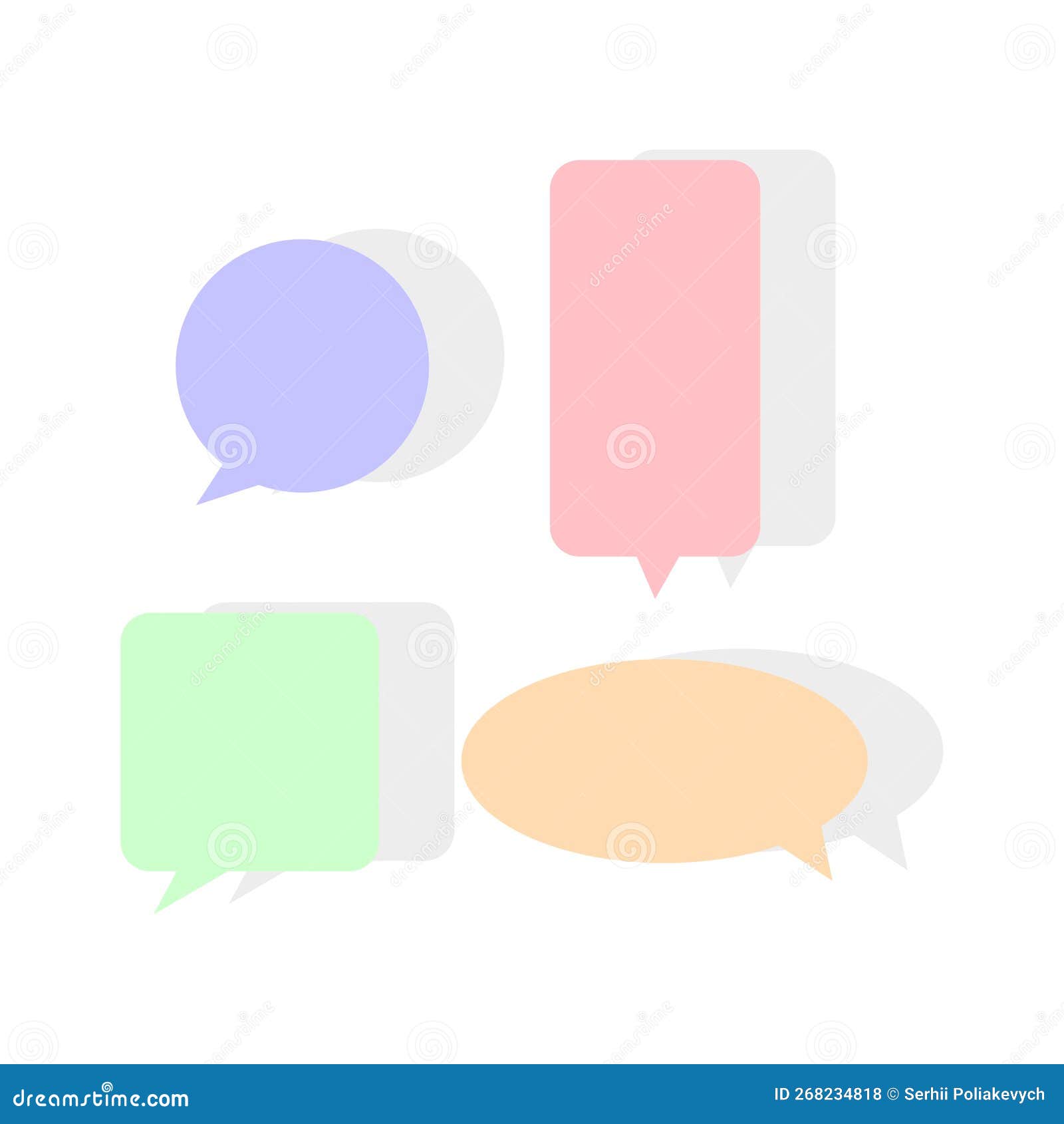 Messages are Pastel Tones. Text Message. Vector Illustration Stock ...