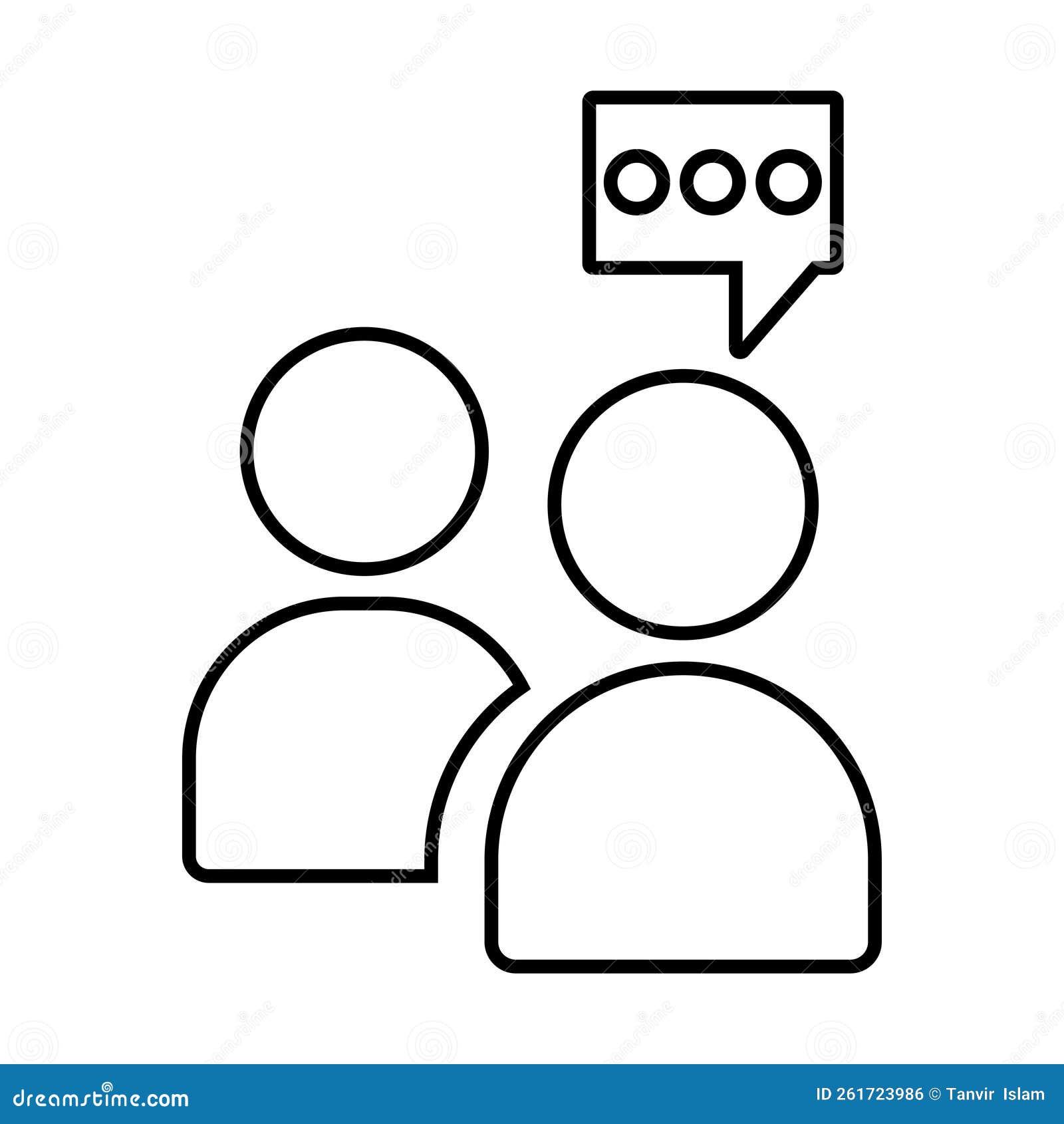 Messages People Icon in Line Style Stock Vector - Illustration of bold ...