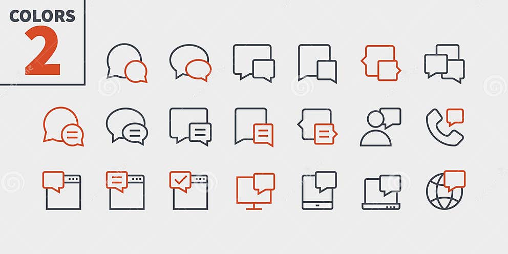 Messages UI Pixel Perfect Well-crafted Vector Thin Line Icons 48x48 ...