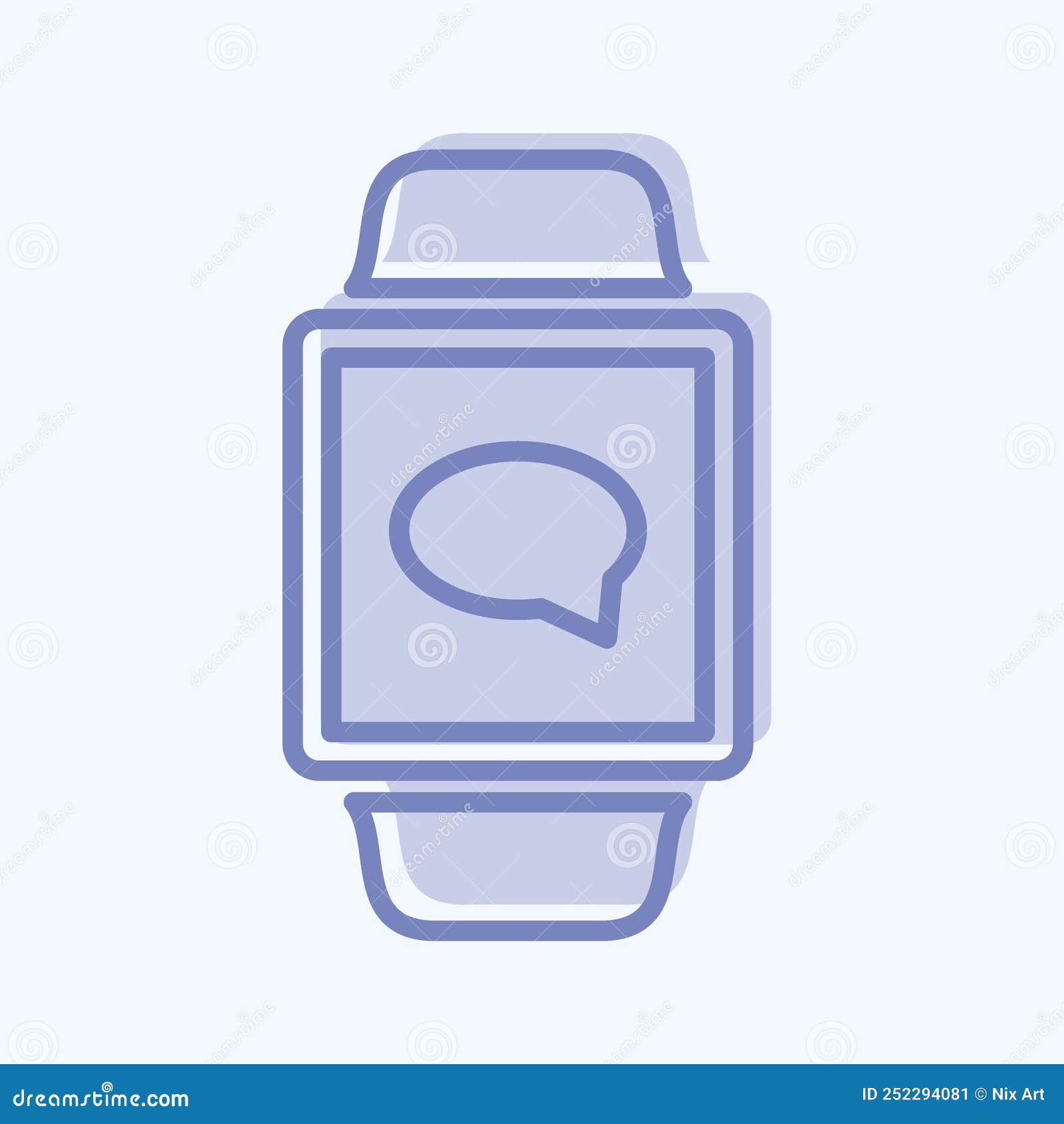 Messaging App Icon in Trendy Two Tone Style Isolated on Soft Blue ...