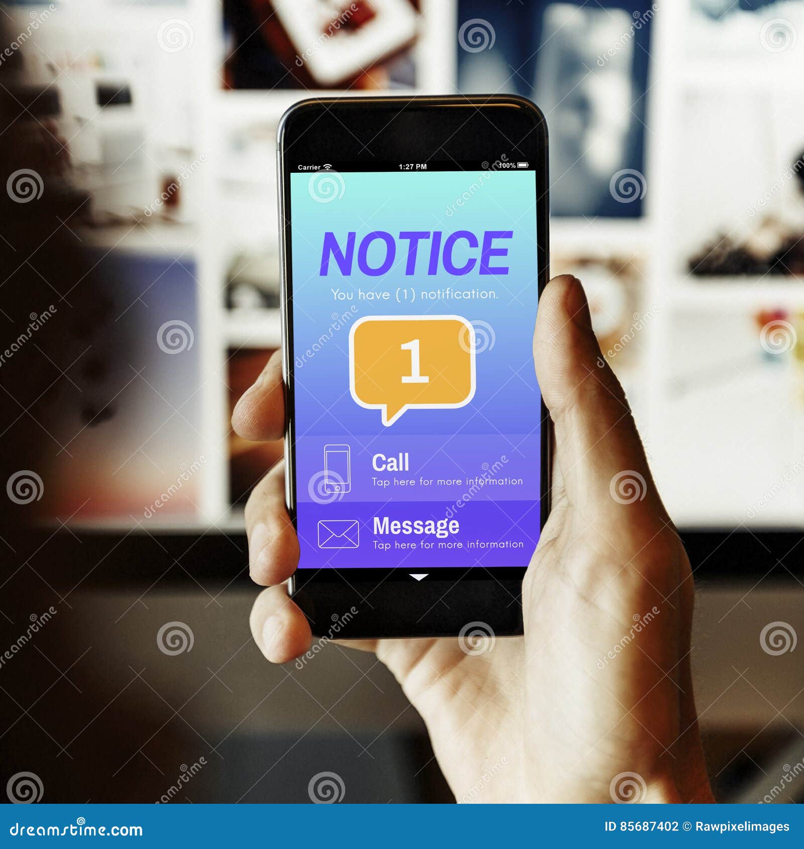 Messaging Communication Notification Alert Reminder Concept Stock Photo ...
