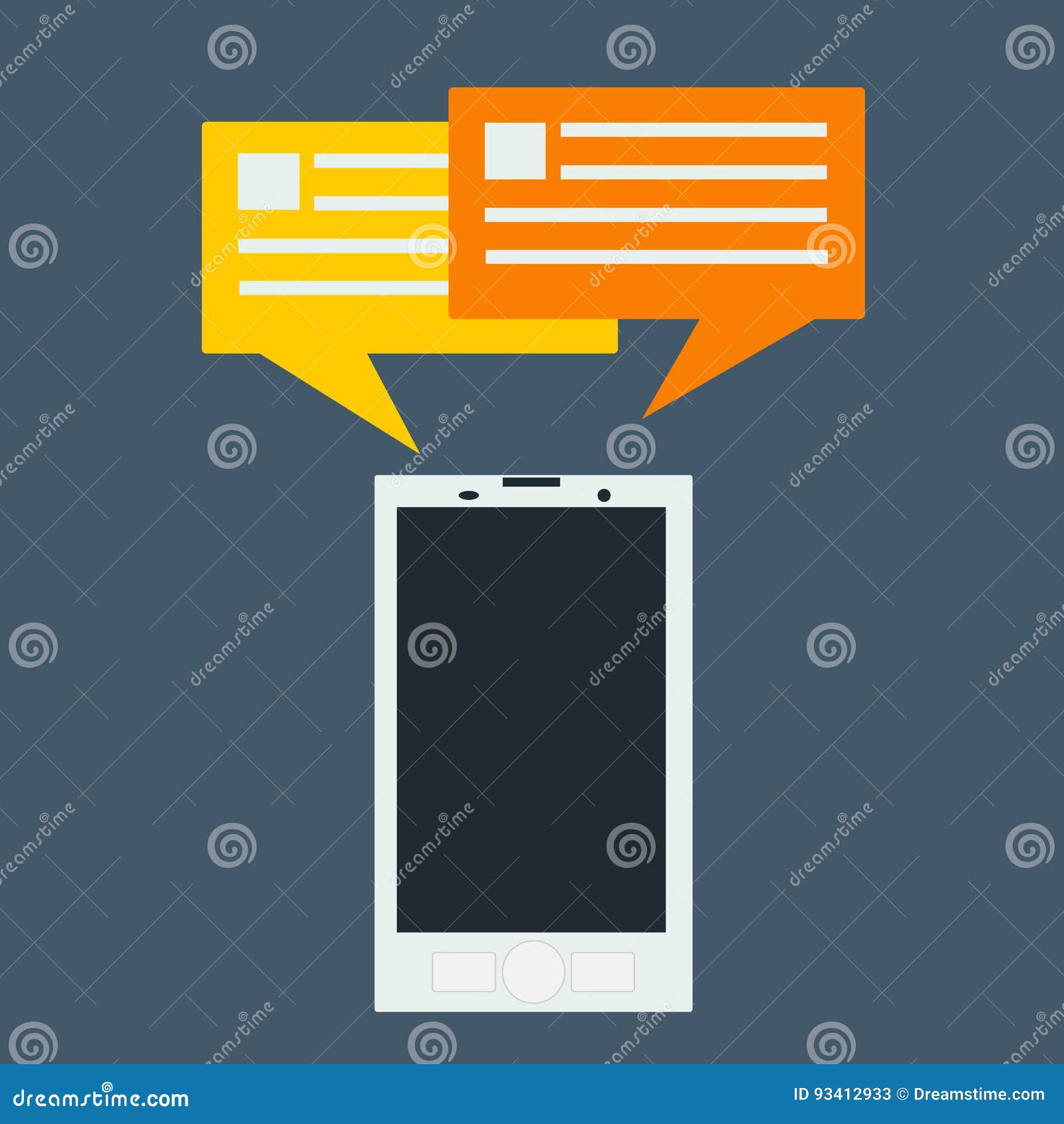 Messaging Concept for Web Banner, Web Site, Infographics. Stock Vector ...