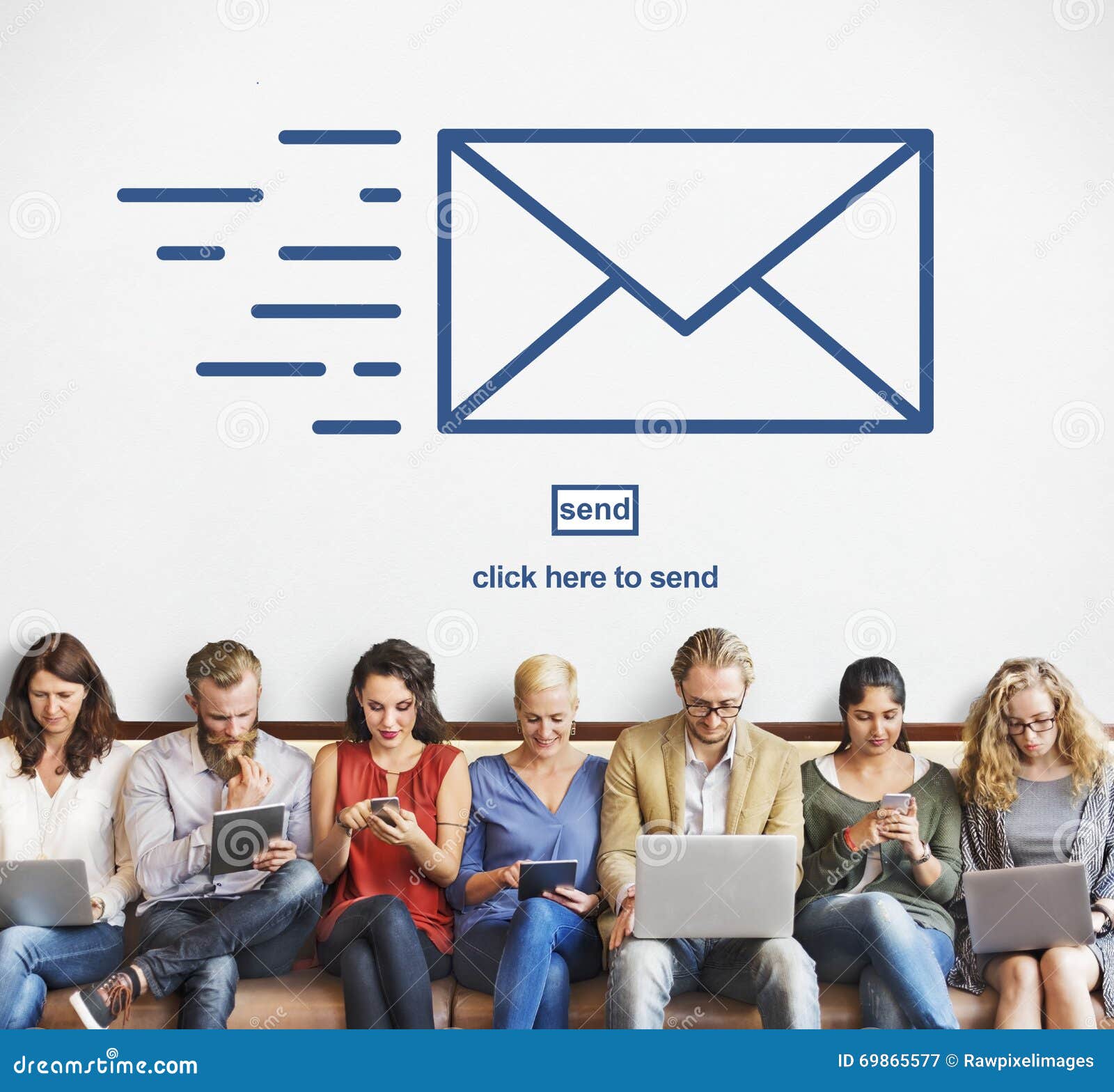 Messaging Email Send Envelope Communication Concept Stock Image - Image ...