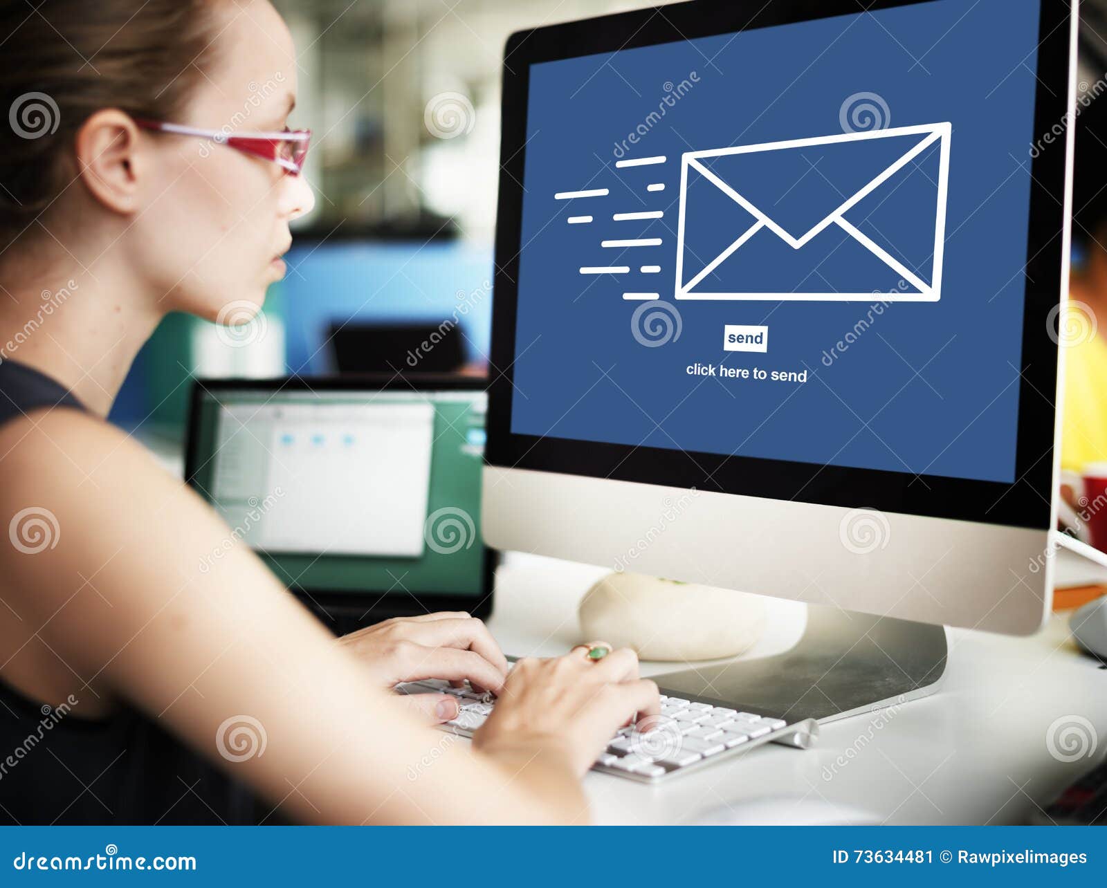 Messaging Email Send Envelope Communication Concept Stock Image - Image ...