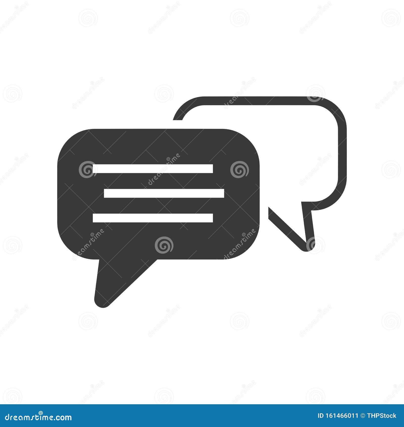 Messaging Icon Vector stock vector. Illustration of instant - 161466011