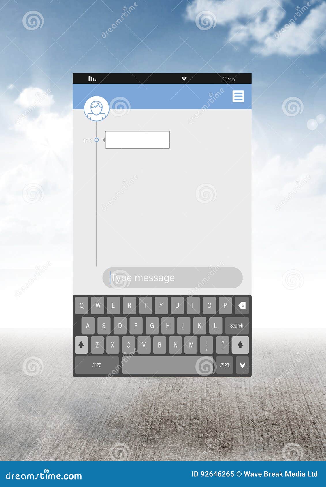 Messaging Social Media App Interface Stock Illustration - Illustration ...