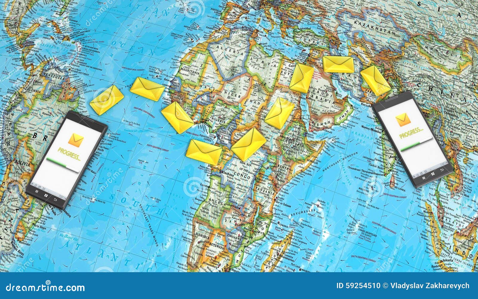 Messaging, Texting, Chatting 3d Concept Stock Photo - Image of dialog ...