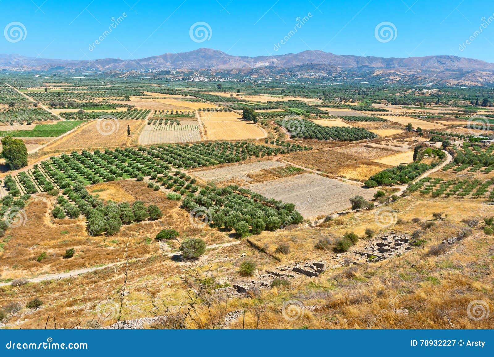 Messara Plain. Crete, Greece Stock Image - Image of nature, landscape ...