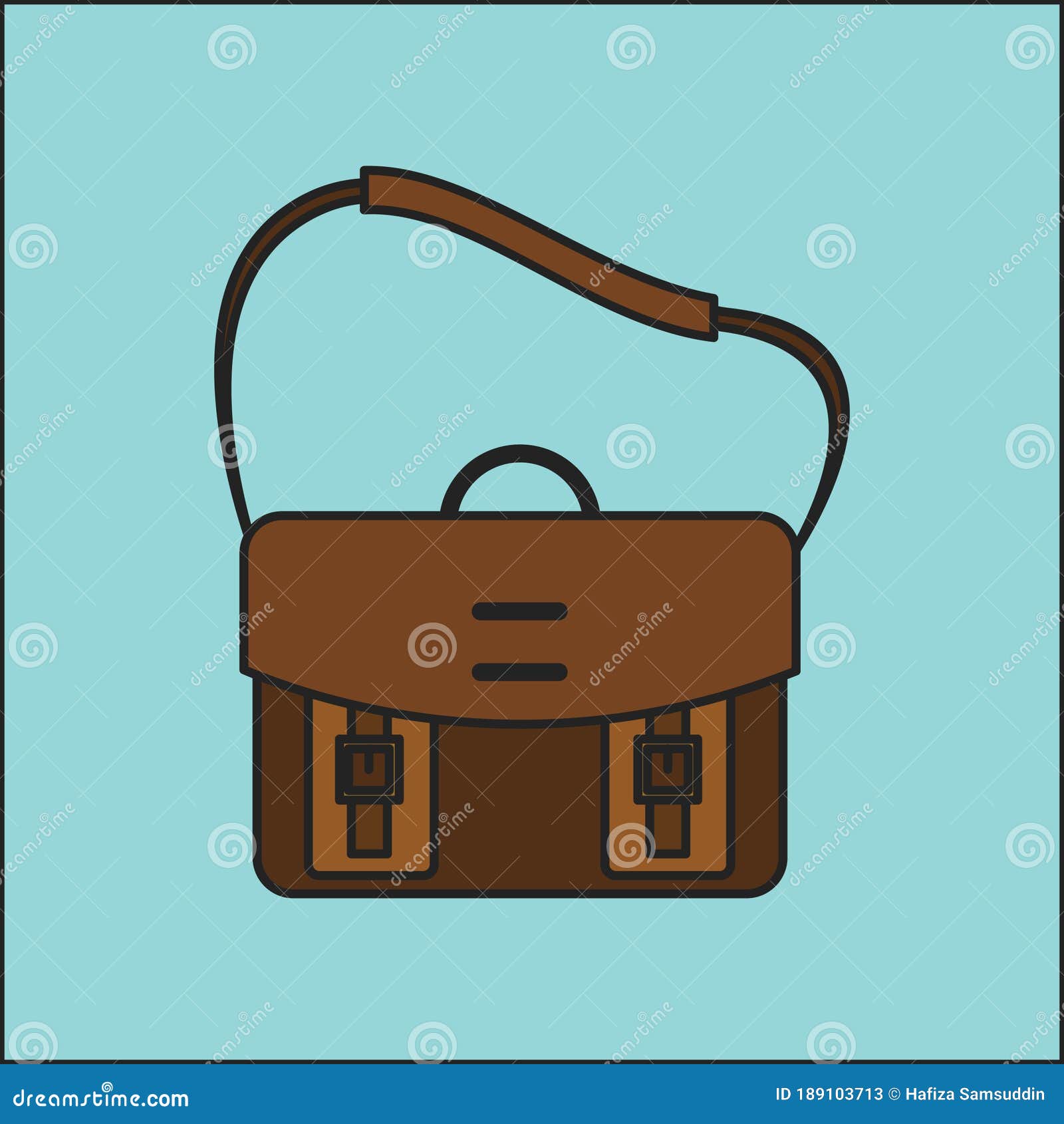 Messenger Bag. Vector Illustration Decorative Design Stock Vector ...
