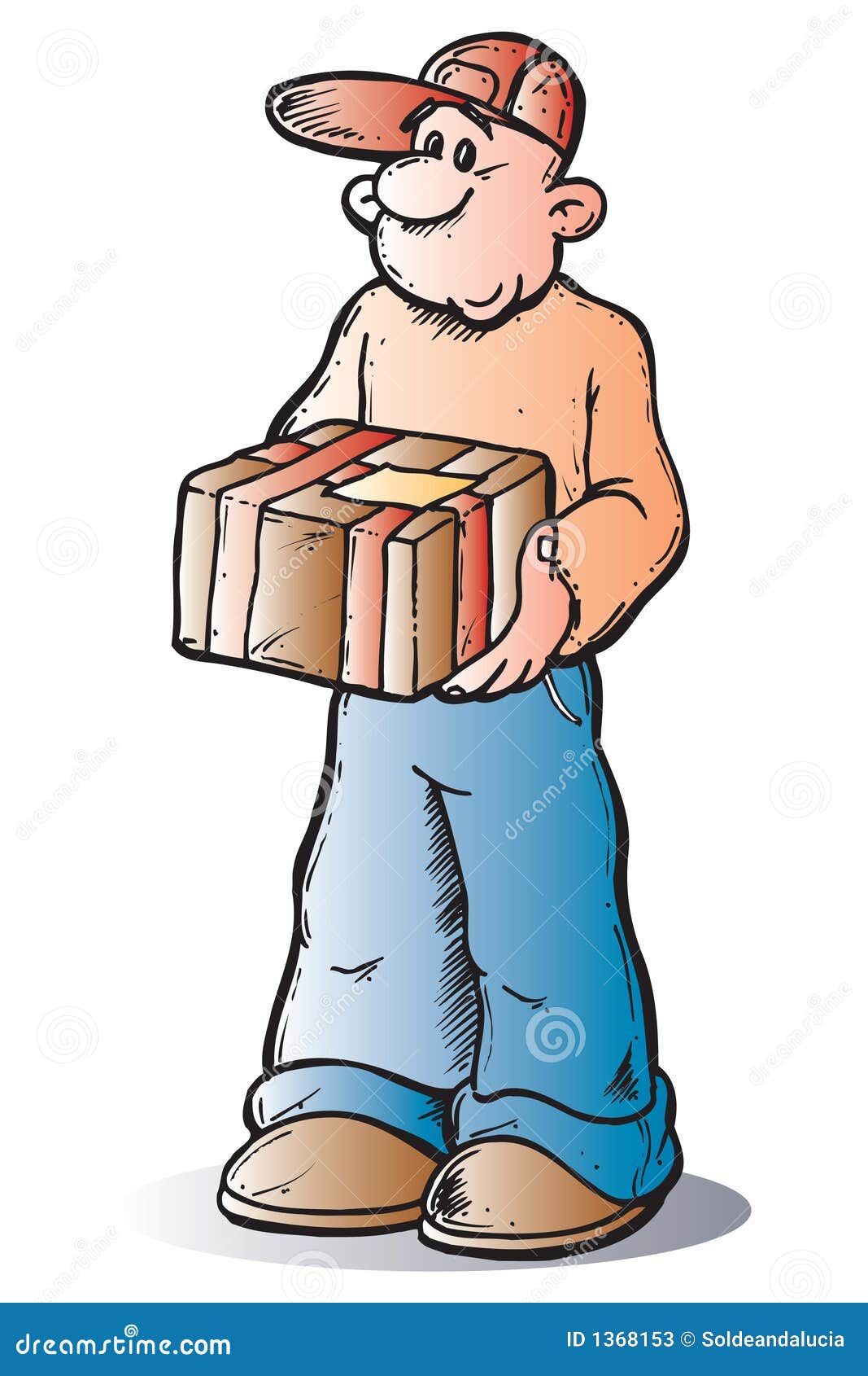 Messenger boy, stock illustration. Illustration of dispatch - 1368153