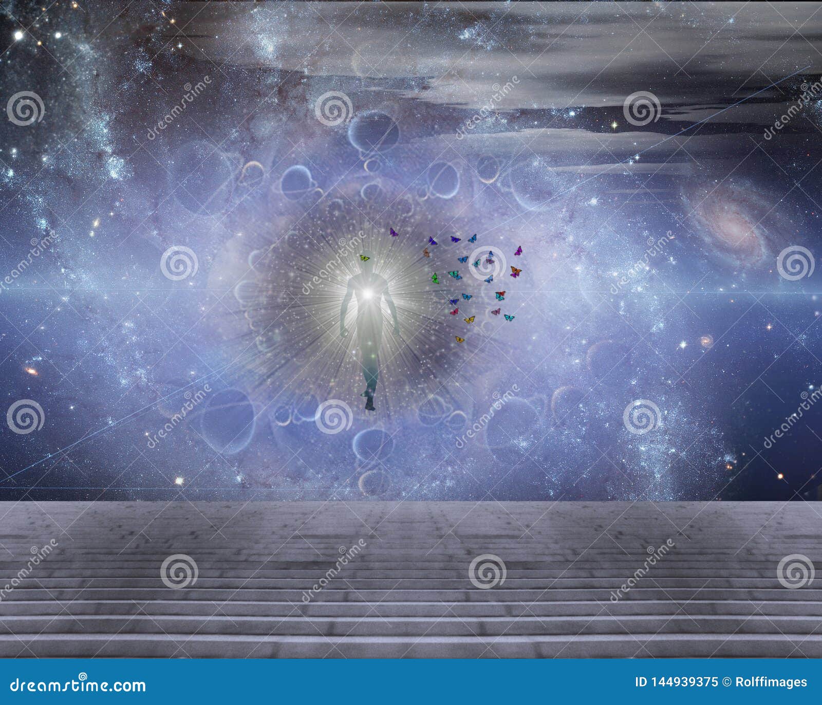 The messenger of light stock illustration. Illustration of celestial ...