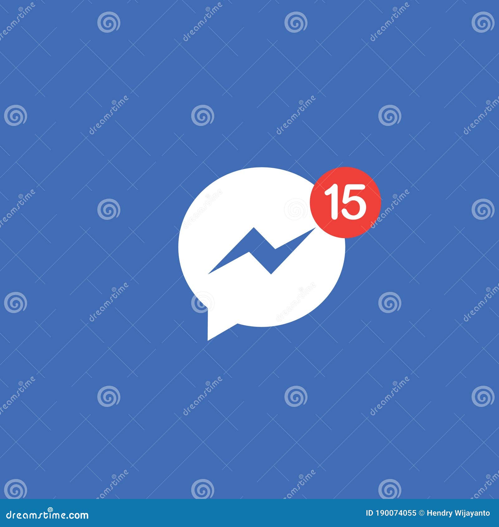 Messenger with Notifications Stock Vector - Illustration of contact ...