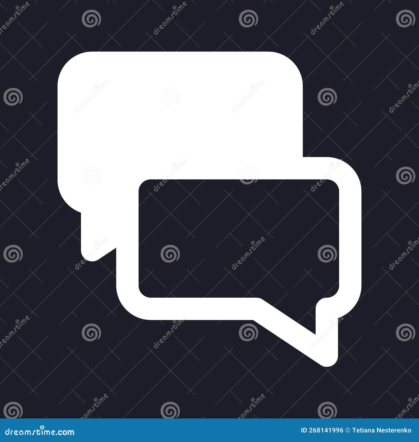 Messenger White Pixel Perfect Solid Ui Icon Stock Vector - Illustration ...