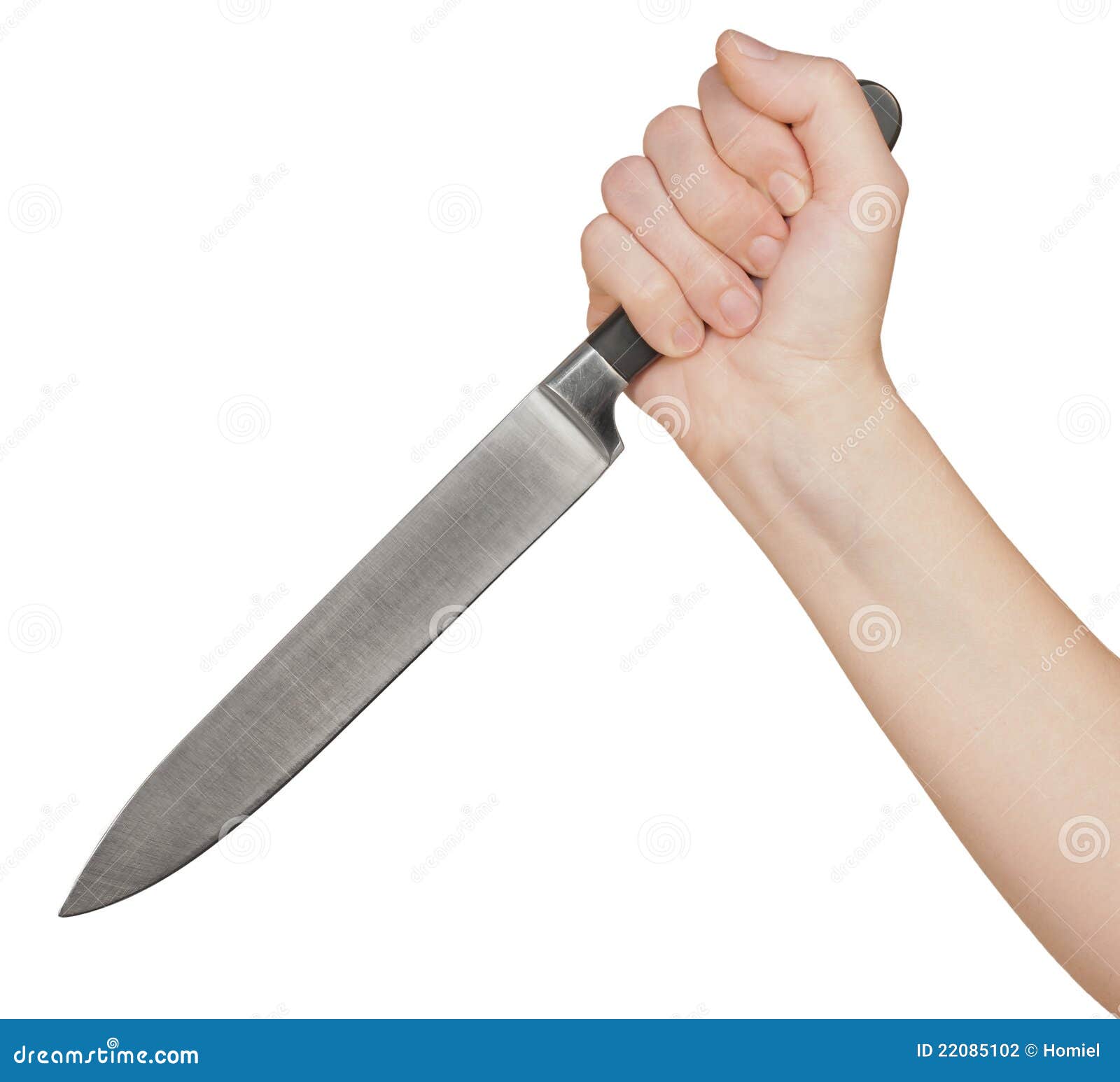 Messer in einer Hand stockfoto. Bild von verbrechen, beschädigt - 22085102