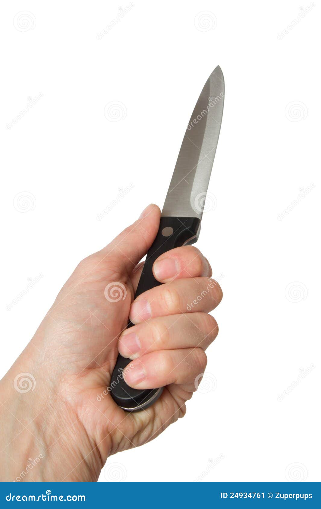 Messer in einer Hand stockbild. Bild von lang, verbrechen - 24934761