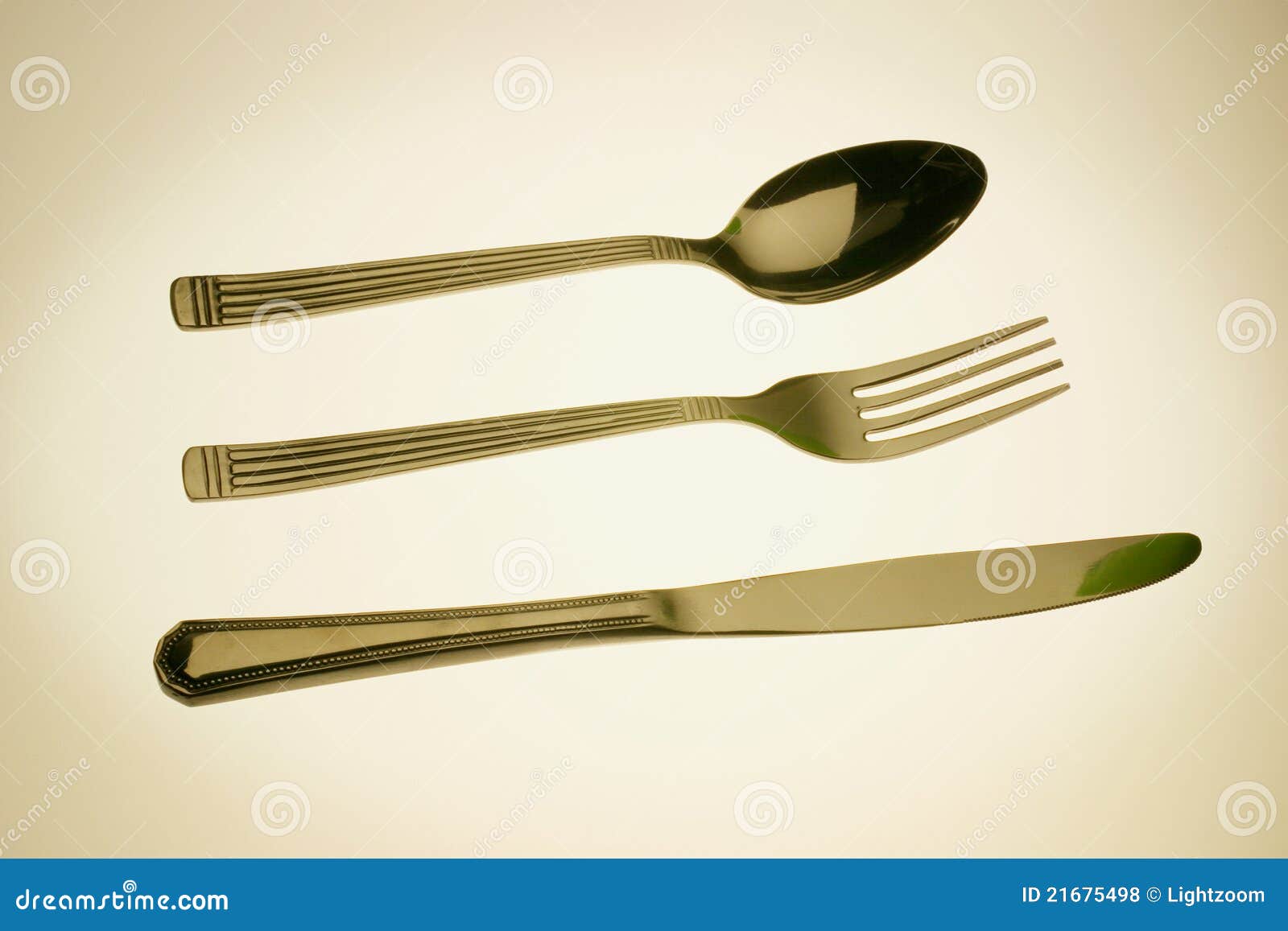 Messer, Gabel und Löffel stockfoto. Bild von nachricht - 21675498