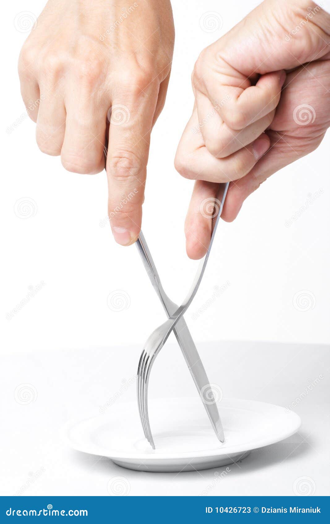 Messer und Gabel stockbild. Bild von porzellan, kochen - 10426723