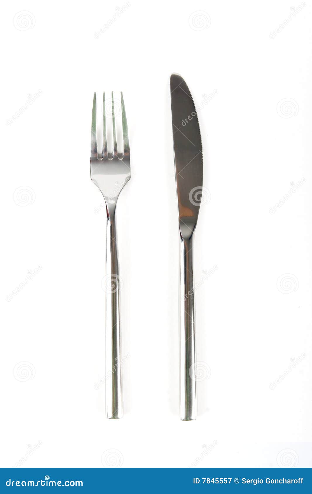 Messer und Gabel stockbild. Bild von frühstück, messer - 7845557