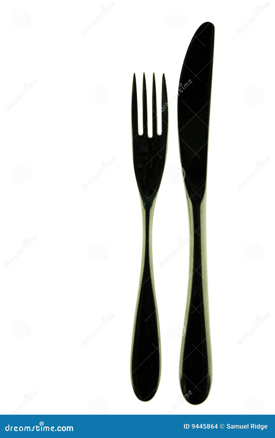 Messer und Gabel stockfoto. Bild von schattenbild, platte - 9445864