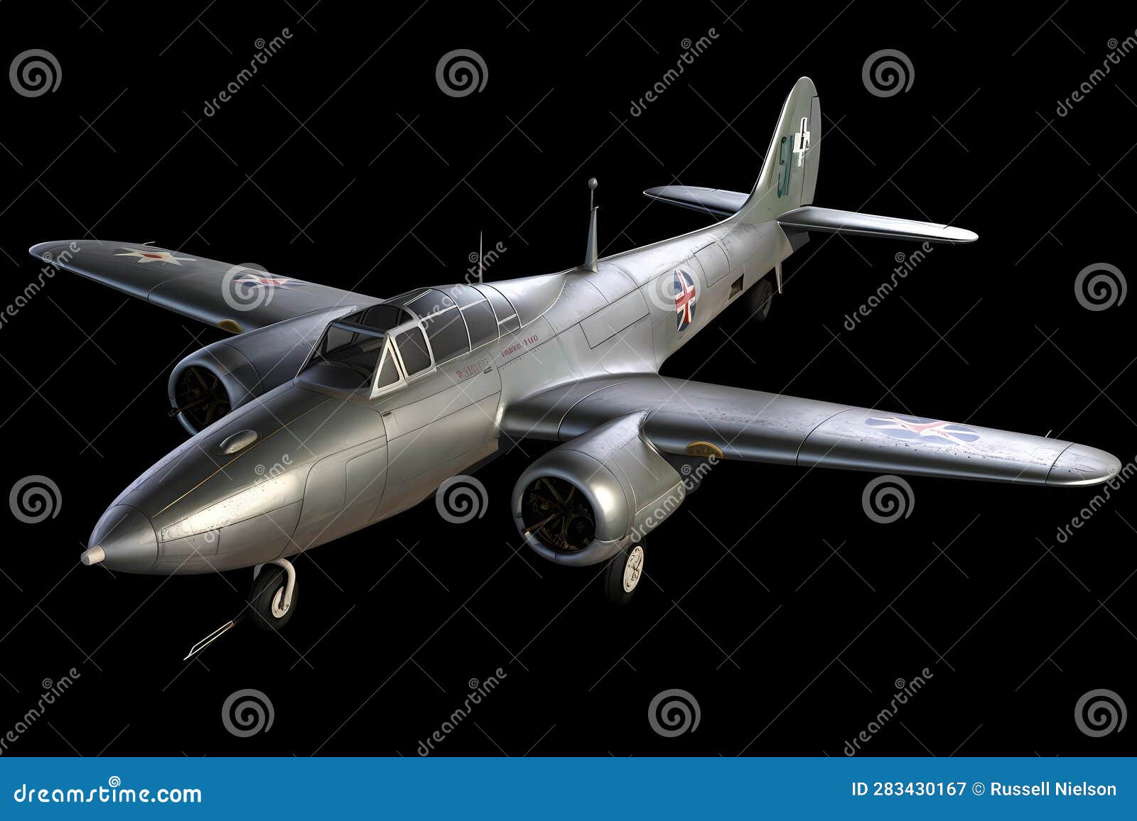 Messerschmitt Me 262 - Germany (Generative AI) Stock Illustration ...