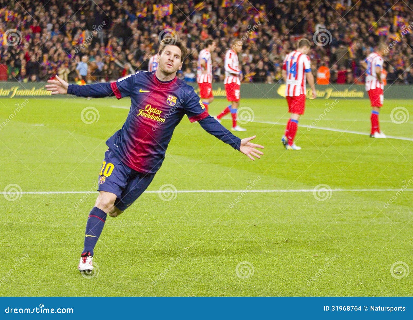 Messi que celebra una meta imagen de archivo editorial. Imagen de club ...