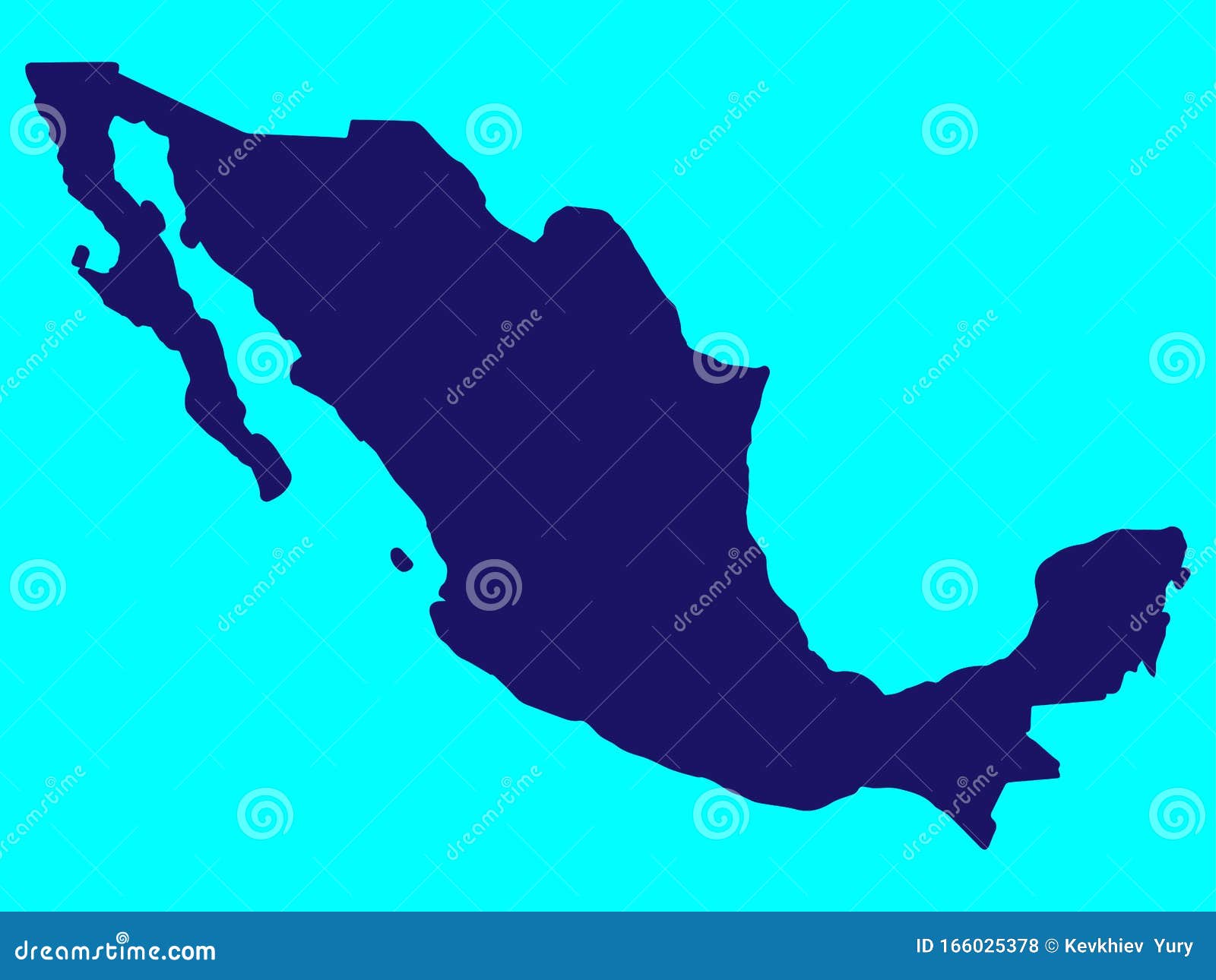 Messico Map Silhouette Vector Illustrazione Eps 10 Illustrazione ...