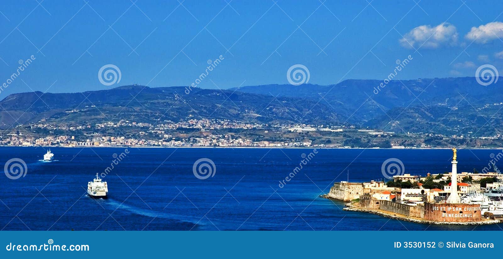 Messina strait view stock photo. Image of ripple, strait - 3530152