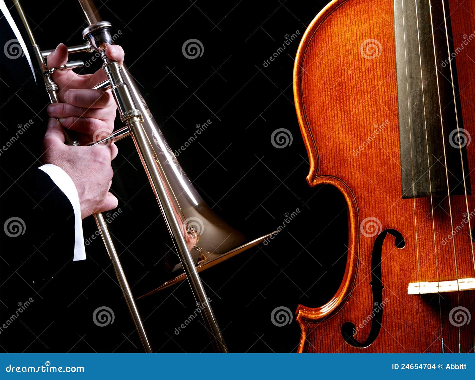 Messing En Snaarinstrumenten Stock Foto - Image of achtergrond ...