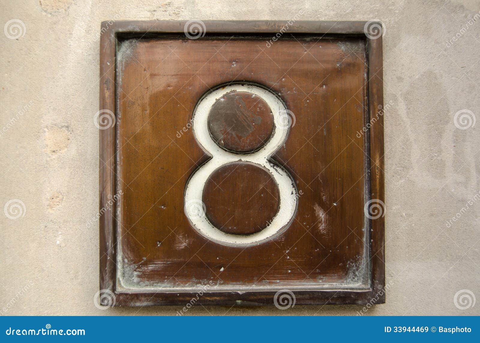 Messing nummer acht stock afbeelding. Image of acht, aantal - 33944469