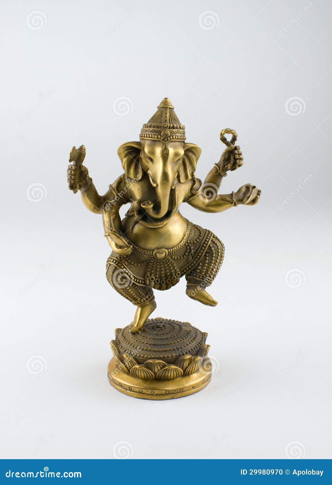 Bronzestatue Des Indischen Gott-Lords Ganesh Stockfoto - Bild von herr ...
