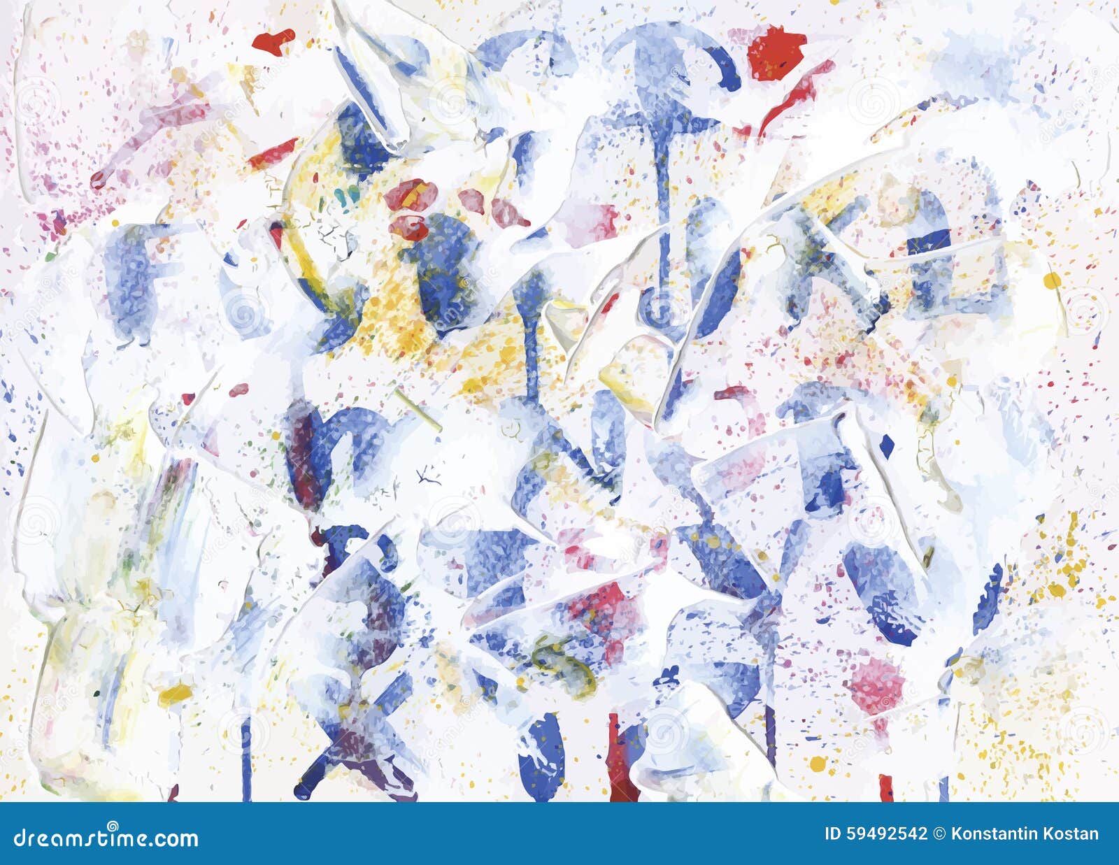 Messy Abstract Watercolor Alphabet Background Vector Illustration ...