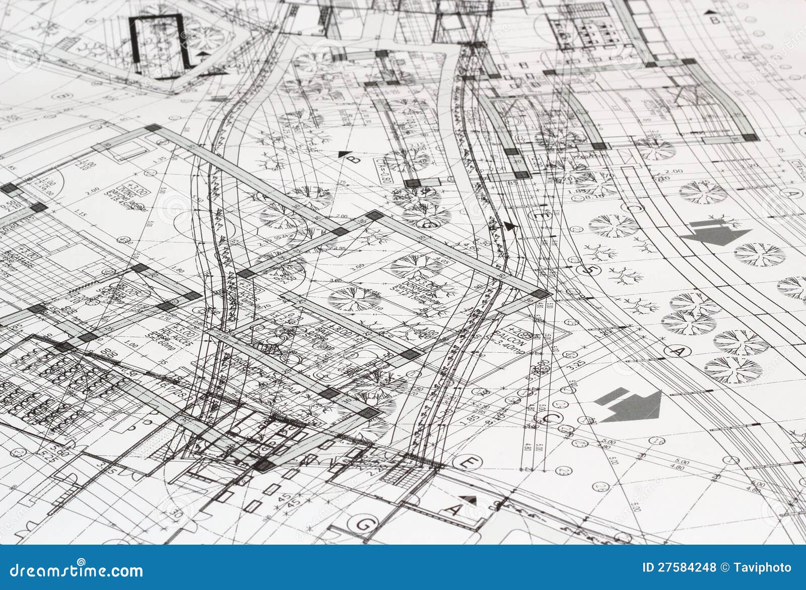 Messy architectural plan stock photo. Image of difficulty - 27584248
