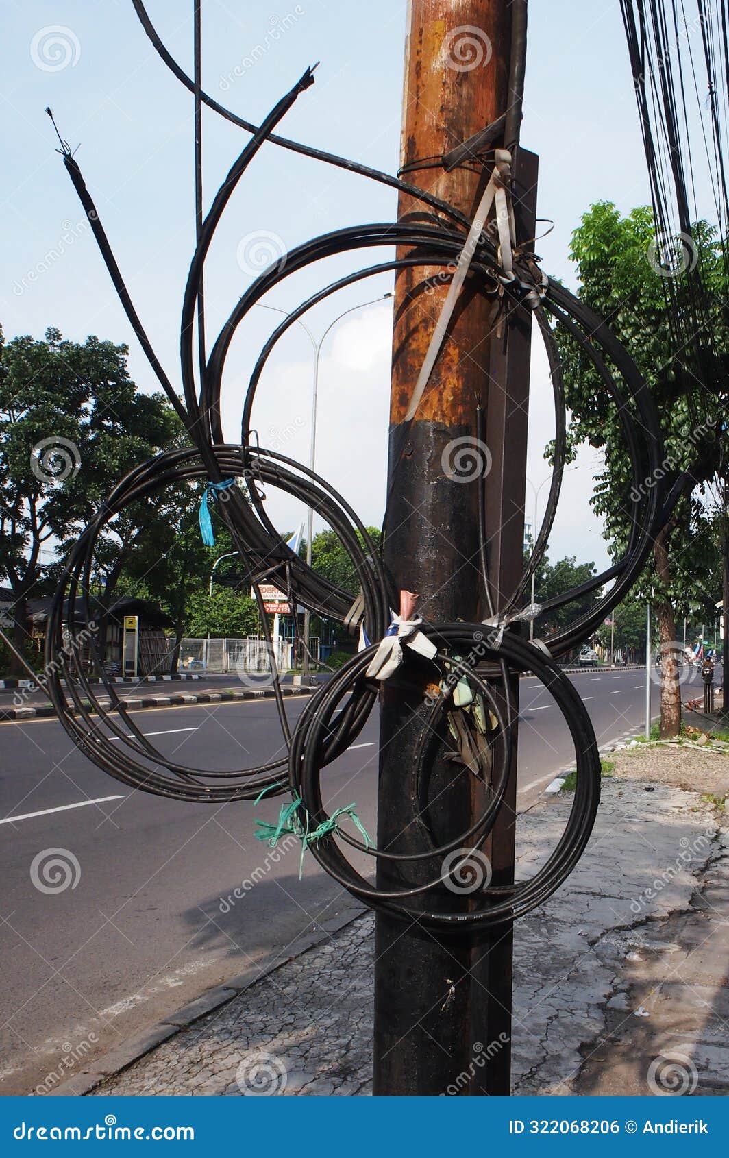 Messy Arrangement of Cables Editorial Photo - Image of exterior, plant ...