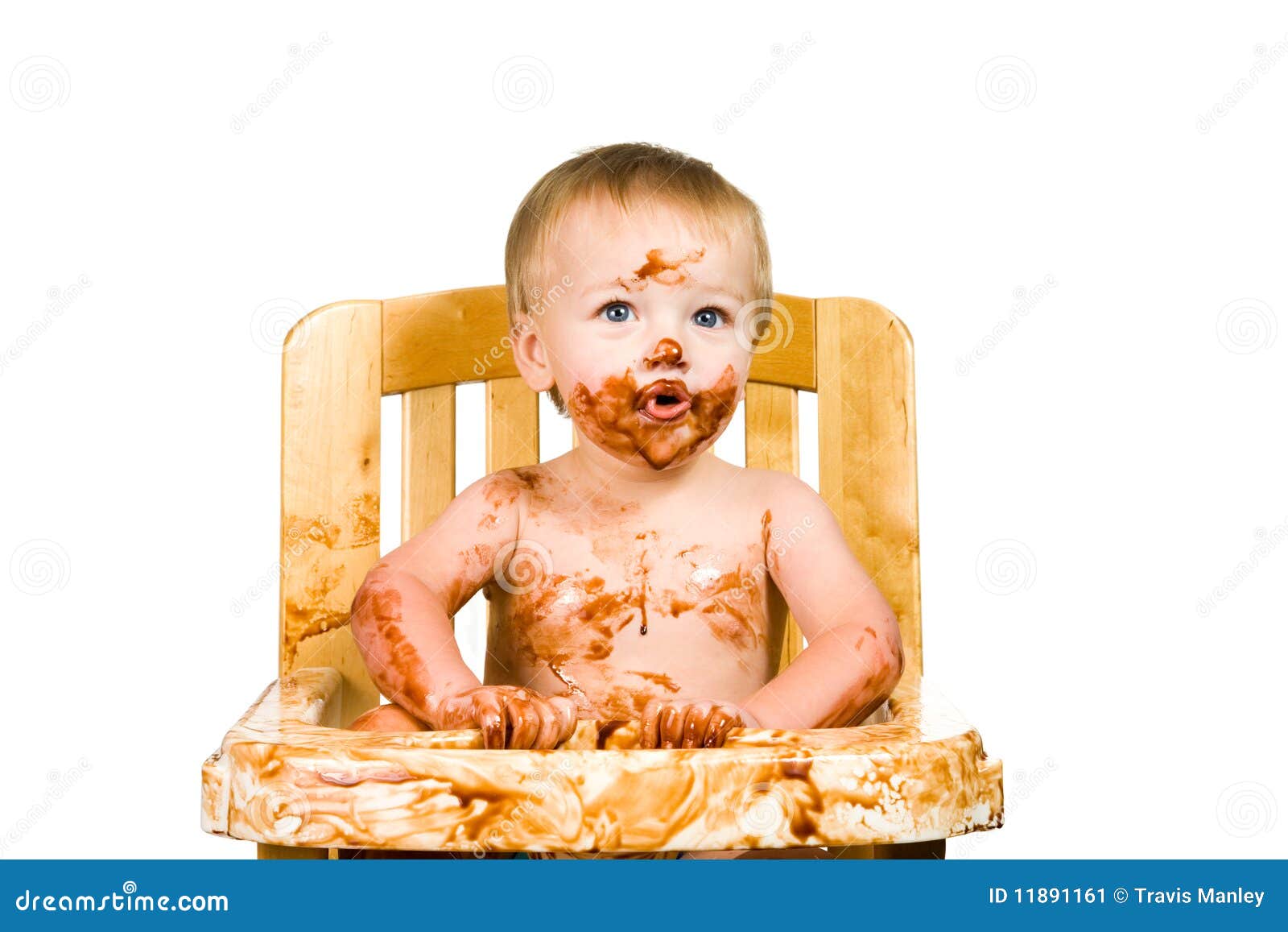 Messy Baby Boy Isolated stock image. Image of closeup - 11891161