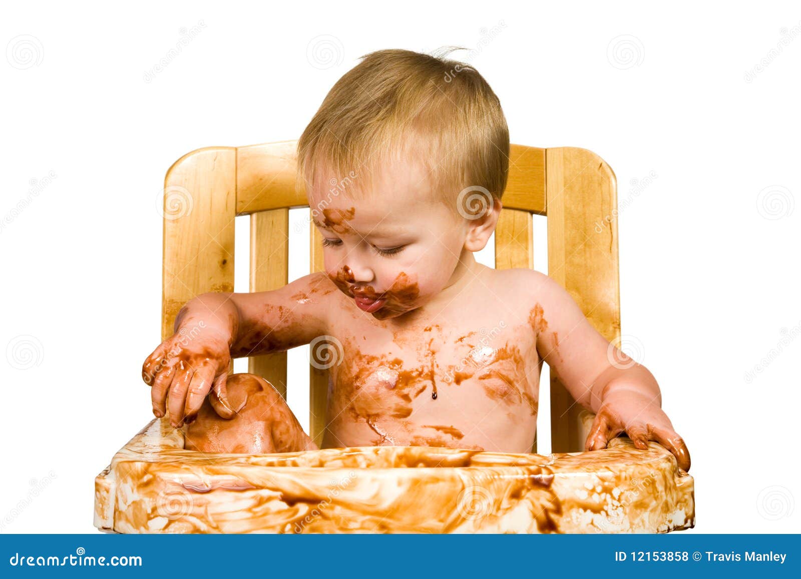 Messy Baby Boy Isolated stock photo. Image of male, child - 12153858