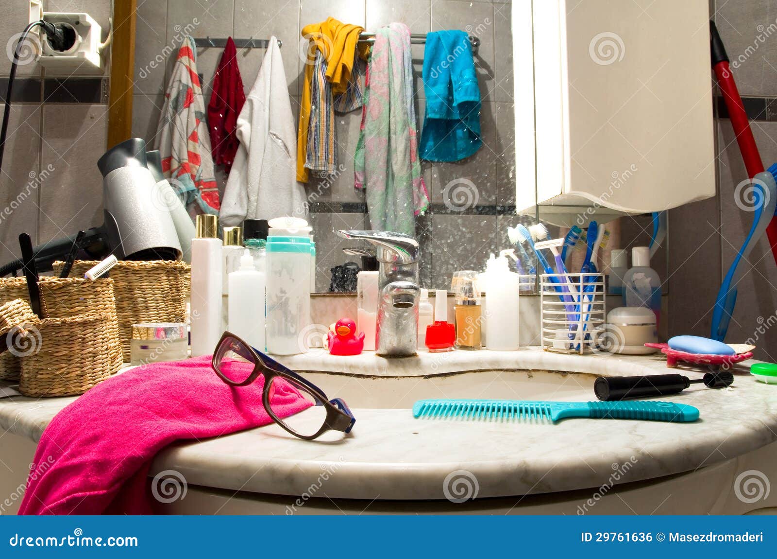 Messy bathroom stock photo. Image of cleaning, mess, unsanitary - 29761636