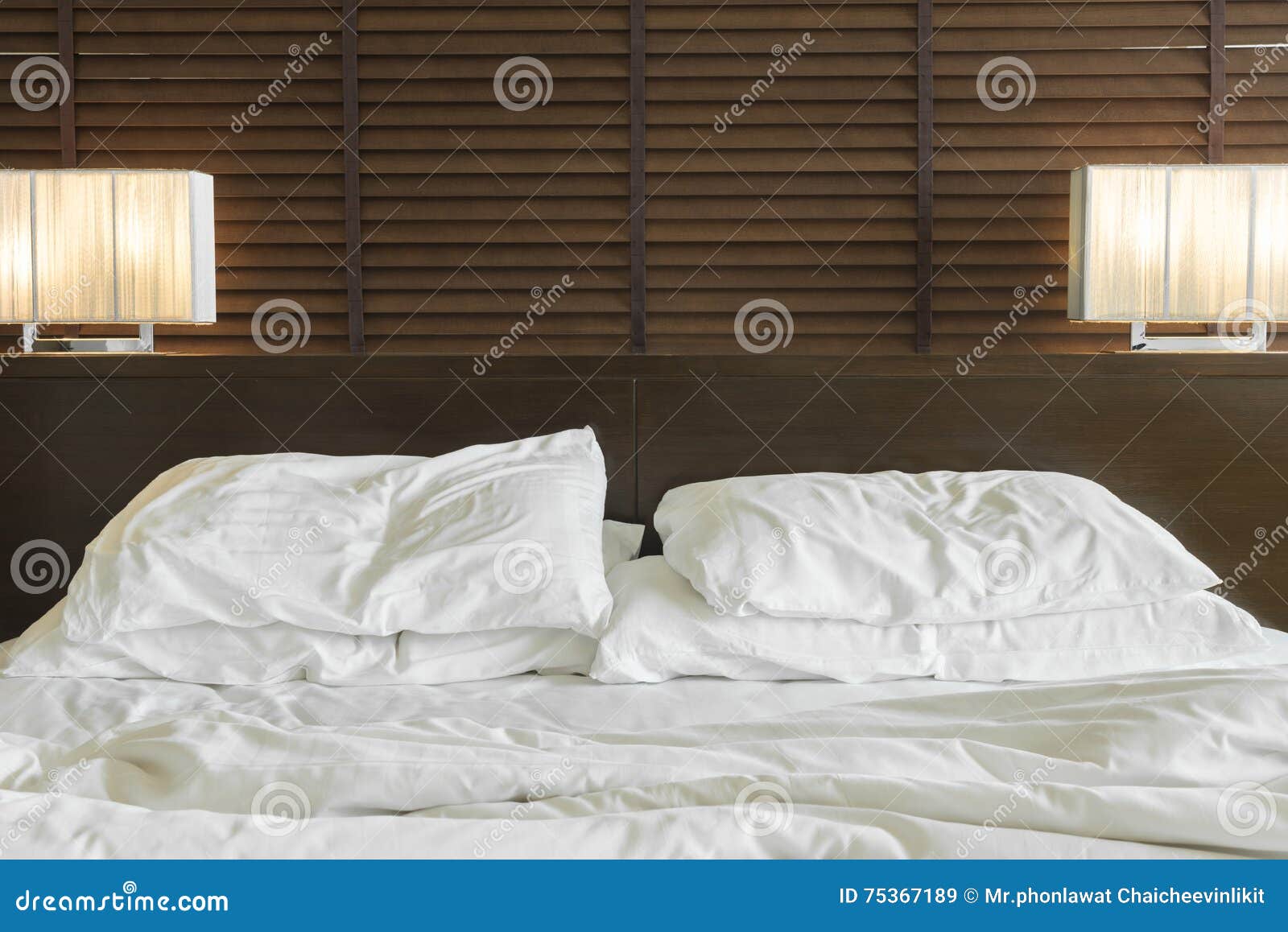 Messy bed stock image. Image of messy, room, folds, furniture - 75367189