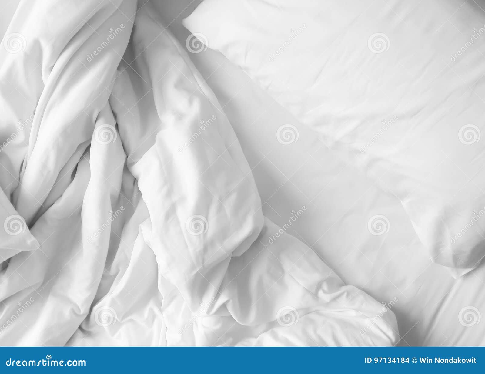 Messy bed sheets stock photo. Image of smooth, design - 97134184
