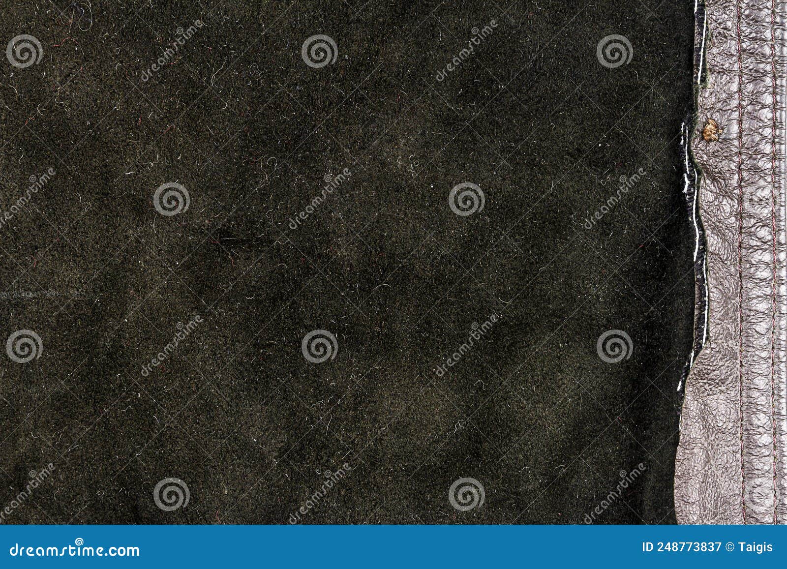 Messy Texture of Black Leather, Back Side Stock Image - Image of ...