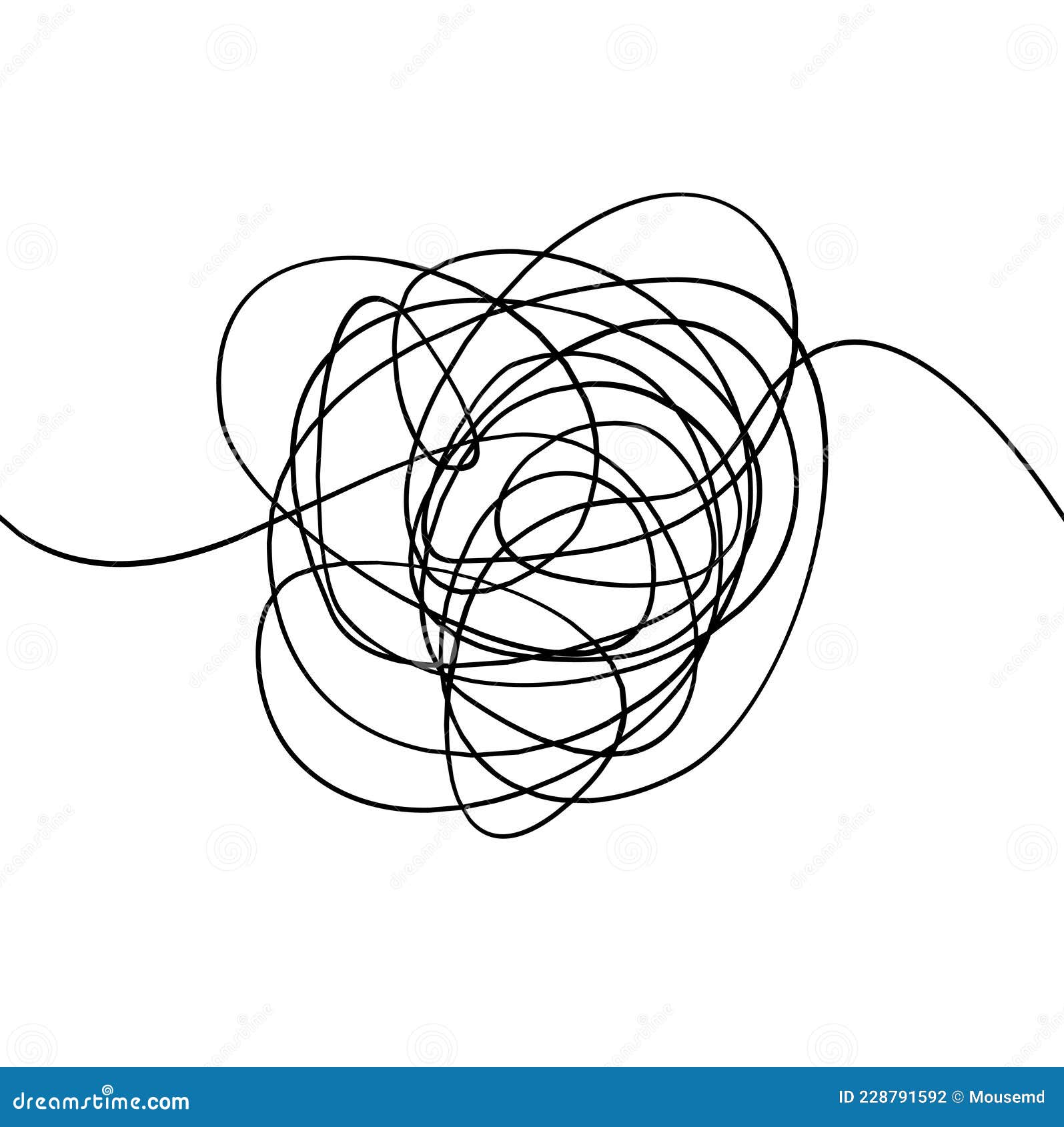 Confused Tangle, Knot. Problem Symbol, Life Difficulties Vector ...