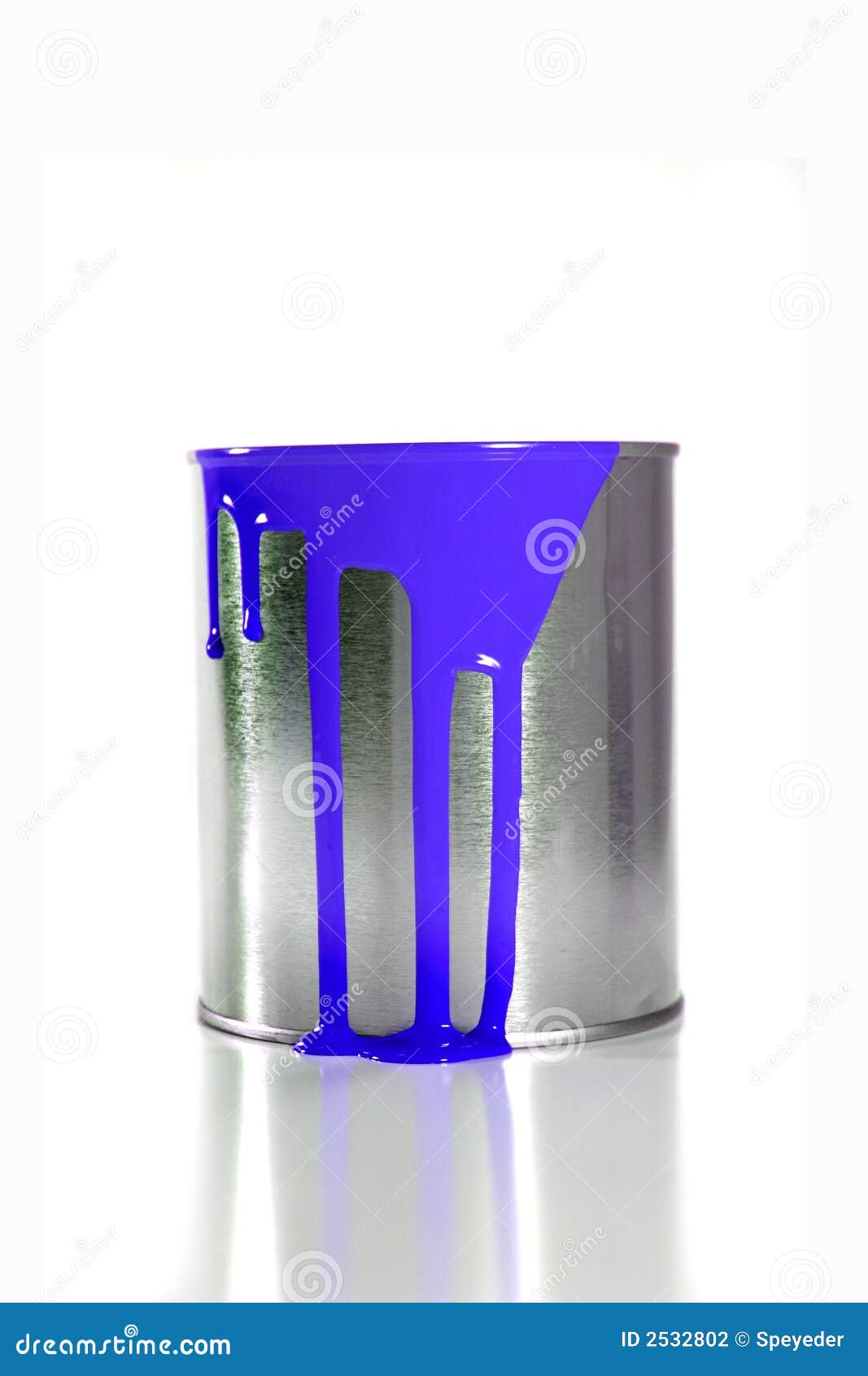 Messy blue paint pail stock photo. Image of gloss, bucket - 2532802