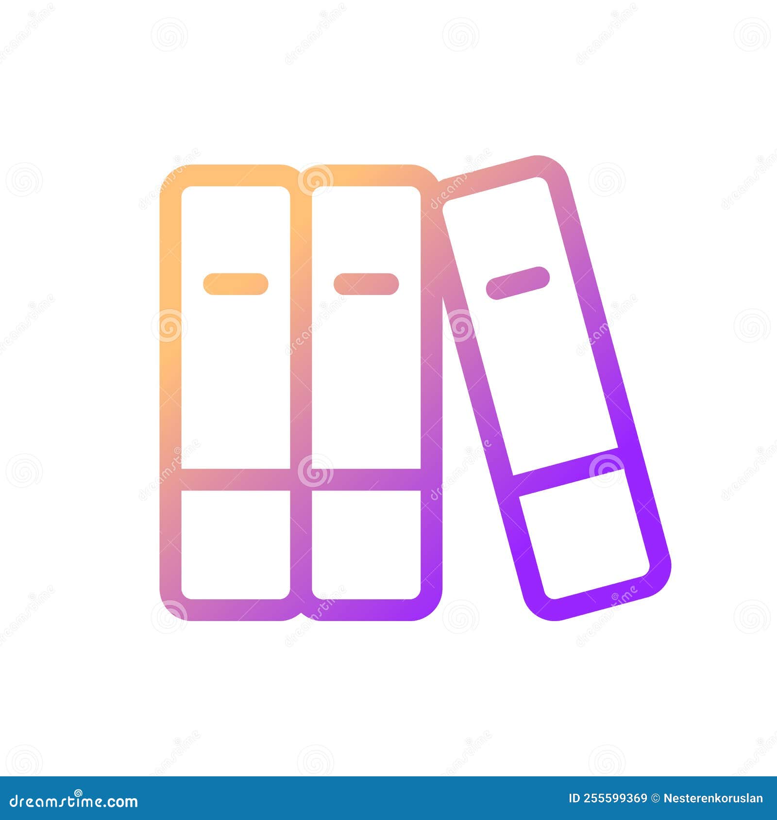 Messy Bookshelf Pixel Perfect Gradient Linear Ui Icon Stock Vector ...